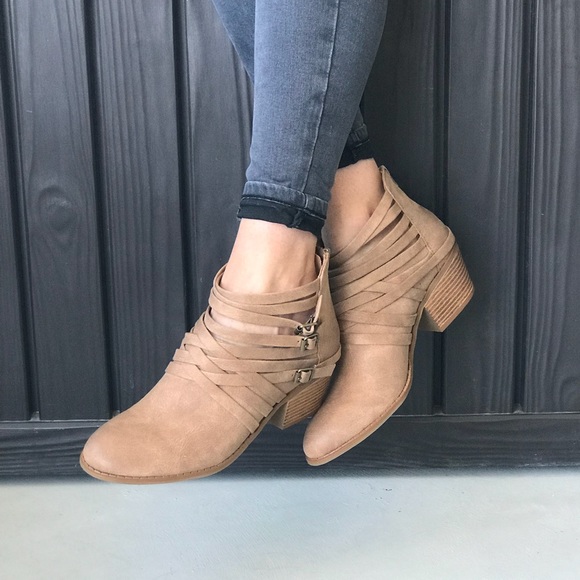 Buckle | Shoes | Cool Edgy Multiple Straps Wrap Around Ankle Boots ...